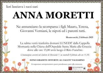 Chi ci ha lasciato | impresa funebre Valdarno Nannicini